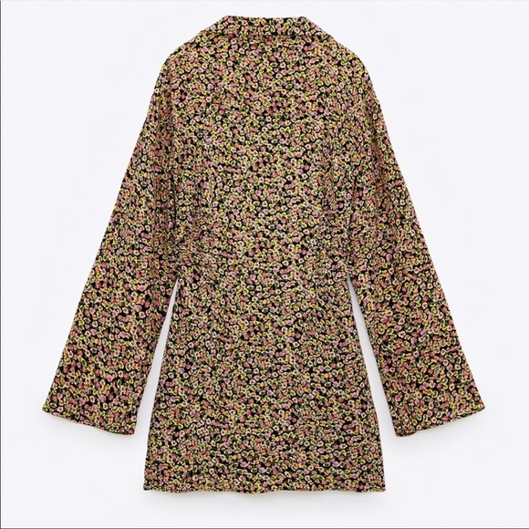 Zara | Dresses | Zara Print Mini Floral Dress Multi Color In Xs | Poshmark